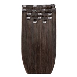 20 Inch Double Hair Set Clip-In Extensions Dark Chocolate | Beauty Works